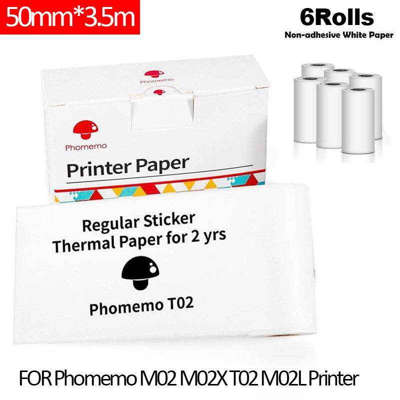 Phomemo T02 Mini Pocket Thermal Printer Bluetooth Photo Sticker Paper ...