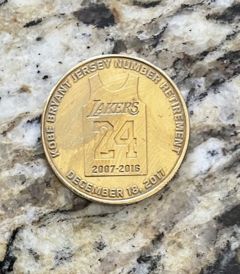 2017 KOBE BRYANT JERSEY RETIREMENT LIMITED EDITION COIN #8 & #24 EACH ...