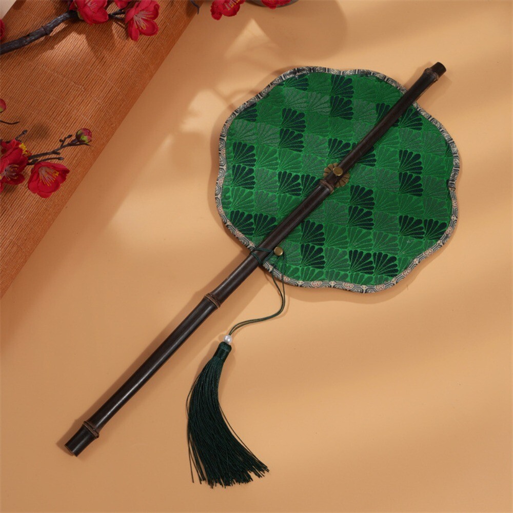 with Pendant Classical Hanfu Circular Fan Foldable Circular Waist Fan ...