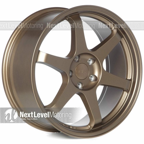 9SIX9 19x8.5 5x114.3 +35 MATTE BRONZE TE37 STYLE WHEELS FIT INFINITI ...