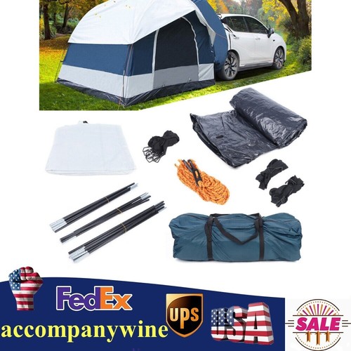 Portable Camping Car Trunk Tent SUV Awning Shelter Rear Sunshade Canopy ...
