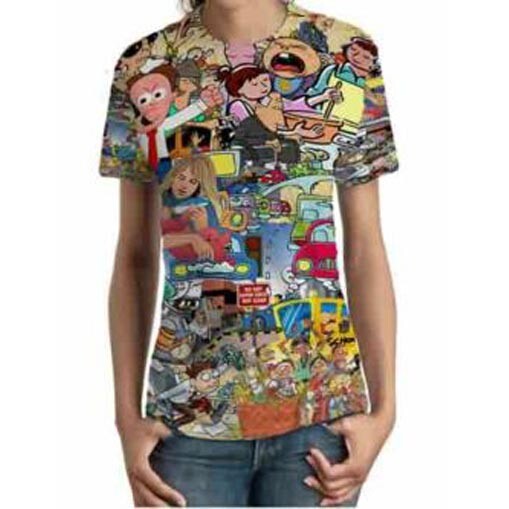 New Women's T-Shirt Reality of Life Tshirt Polyester Fullprint Size S ...