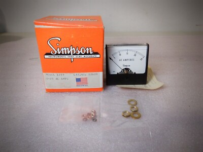SIMPSON 1257 0-25 AC AMP METER | eBay