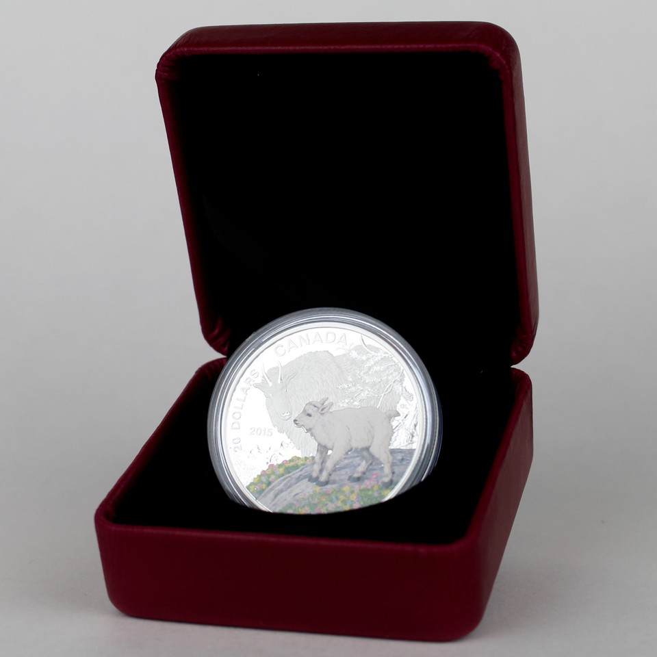 Canada 2015 $20 Baby Animals: Mountain Goat 1 oz. 99.99% Pure Silver ...