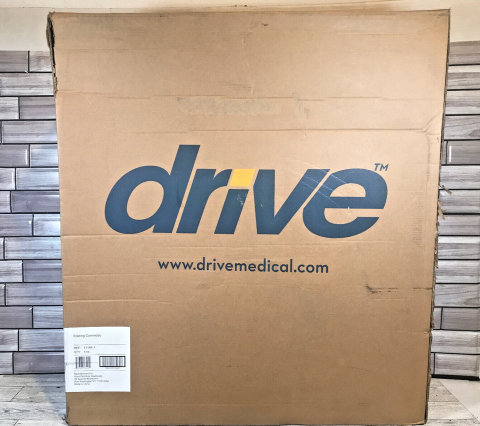 Drive Medical Folding Steel Bedside Commode, Portable Toilet 350lb ...