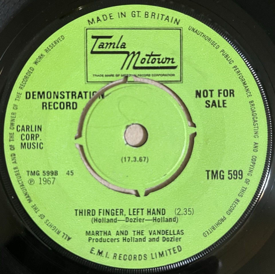 MARTHA And The VANDELLAS * Jimmy Mack * MOTOWN SOUL * 1969 UK PROMO 45 ...
