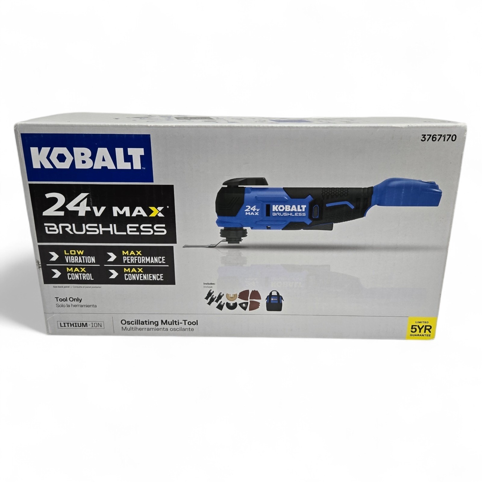 Kobalt 24V Brushless Oscillating Multi Tool 3767170 KMT224B-03 - Tool ...