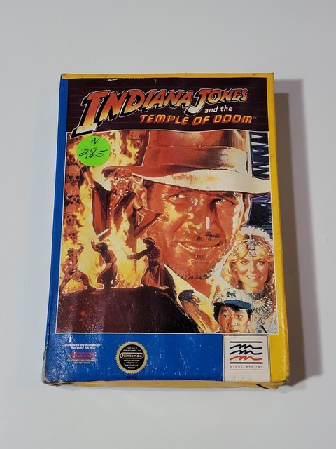 Indiana Jones Temple of Doom Mindscape Nintendo Nes Game Only - Clean ...