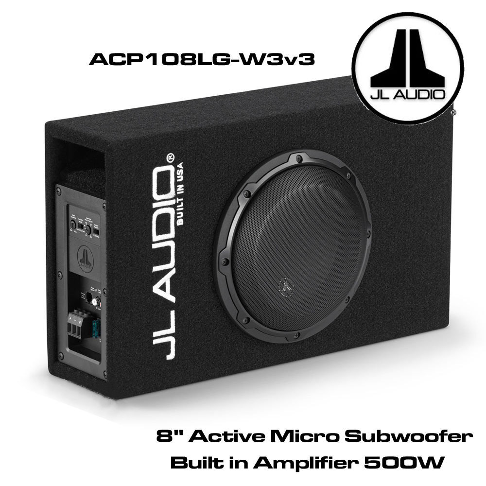 JL Audio ACP108LG-W3v3 - 8" Active Micro Subwoofer Built in Amplifier ...