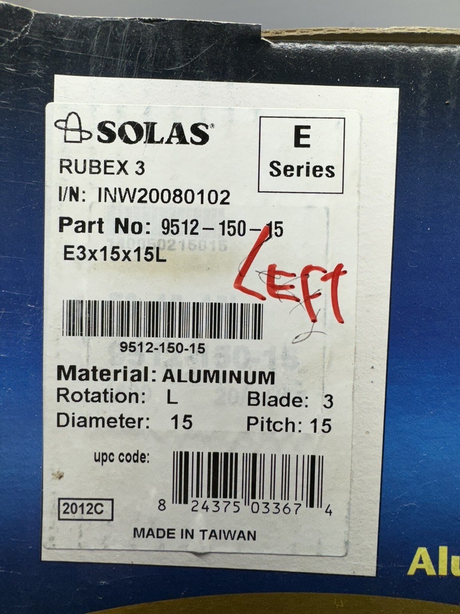 Solas Prop 4-Blade Stainless Propeller D Series Rubex HR4 #9453-130-21