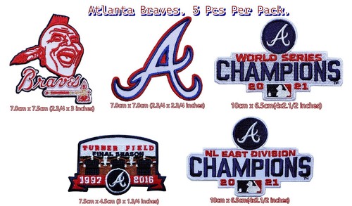 Atlanta Braves Baseball PATCHES Embroidery MLB Logo iron&Sewing on ...
