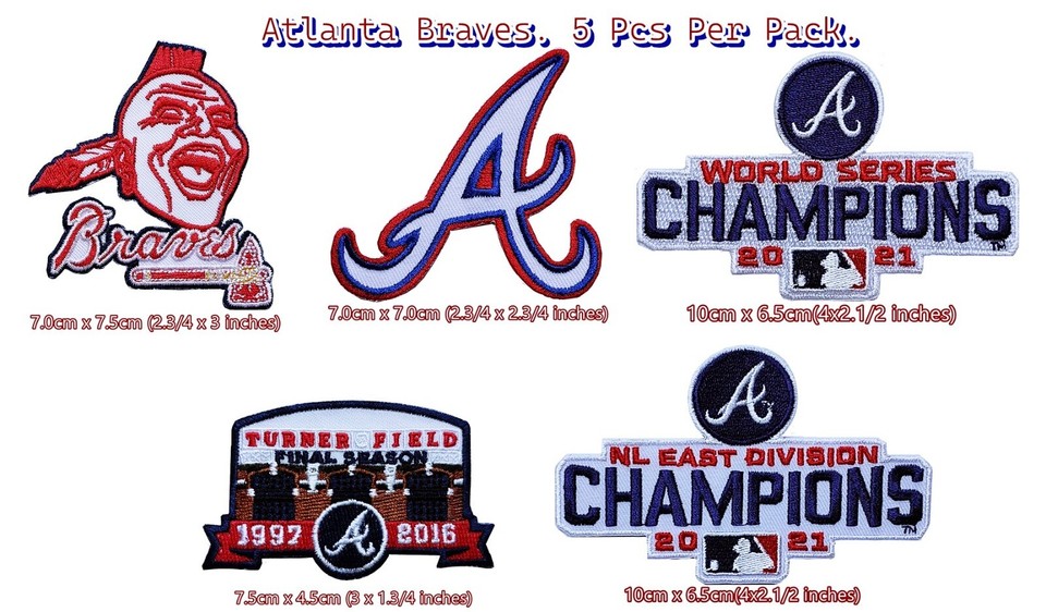 Atlanta Braves Baseball PATCHES Embroidery MLB Logo iron&Sewing on ...
