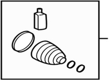 49542D9140 Hyundai Boot Kitfr Axle Diff Side RH 49542D9140 Genuine OEM ...