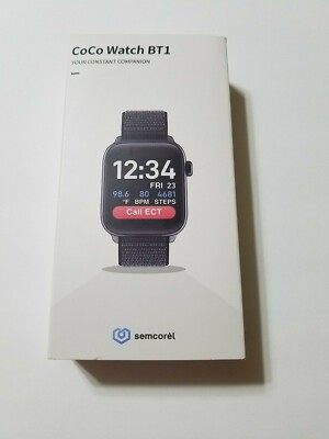 Waterproof CoCo Smartwatch for Seniors Men and Women with Black ...