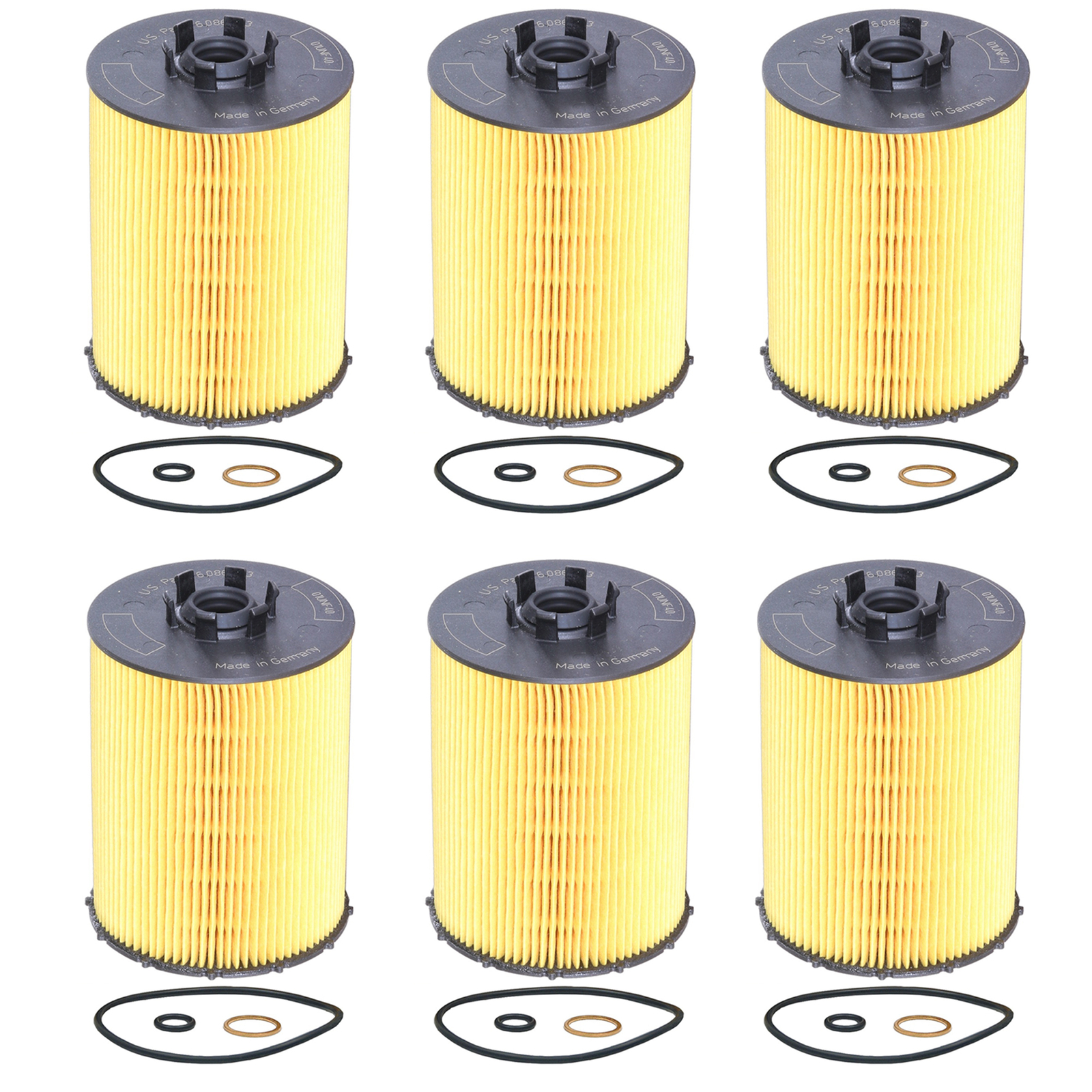 Wix Set of 6 Engine Oil Filters (Metal Free) For BMW E60 E63 E64 E65 ...