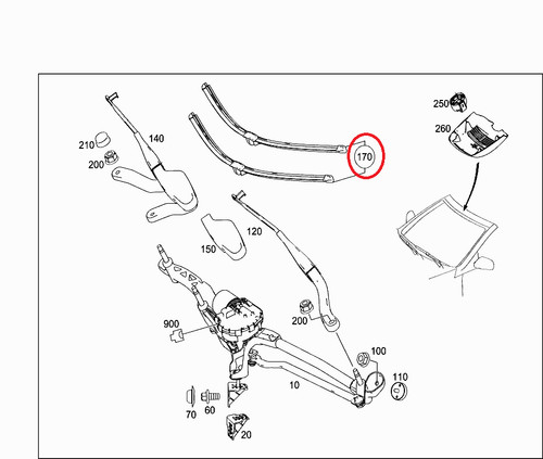 Mercedes-Benz E-class W212 Front Wiper Blades A2128201800 OEM for sale ...