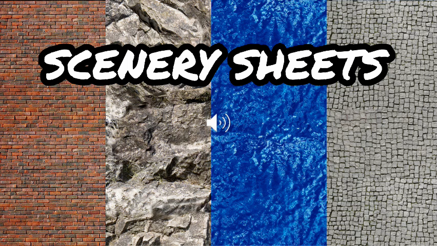 HO Scale Stone Large Blocks (1/2”x1/4”) Model Train Scenery Sheets–Five ...