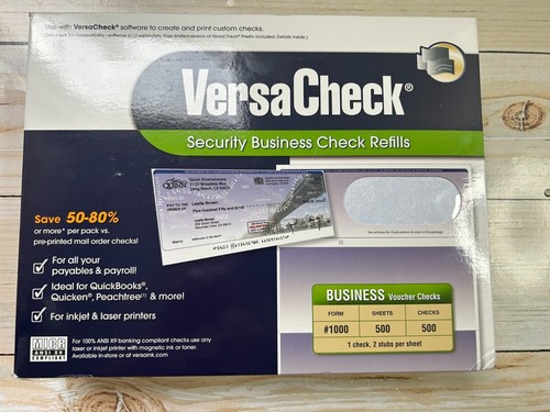 Versa Check Security Business Check Refill 1000 Form 500 Sheets 500 ...