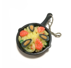 Cell Phone Food Charm Frying Pan Plate Dollhouse Miniature Kitchen ...