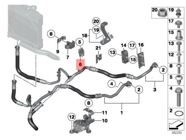 BMW 17227586895 Genuine OEM Outlet Pipe Mount Bracket for sale online ...
