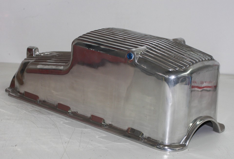 BIG BLOCK CHEVROLET 396-427-454 FINNED ALUMINUM OIL PAN MARINE STREET ...