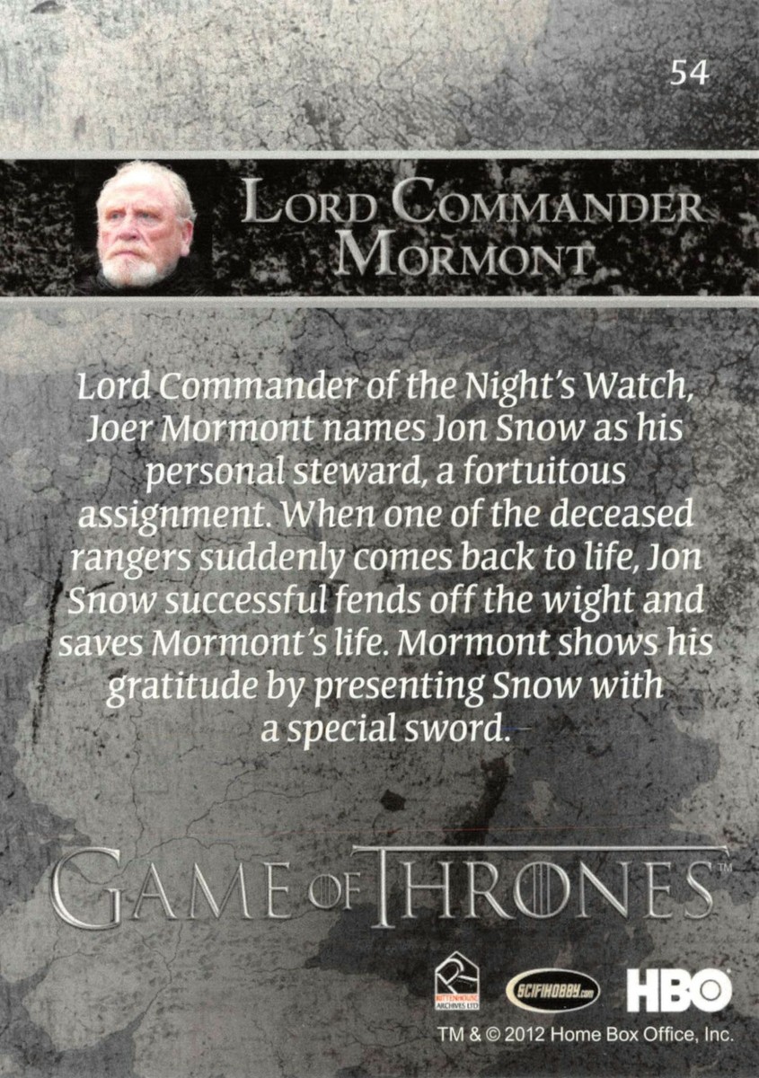 Lord Commander Mormont Brother