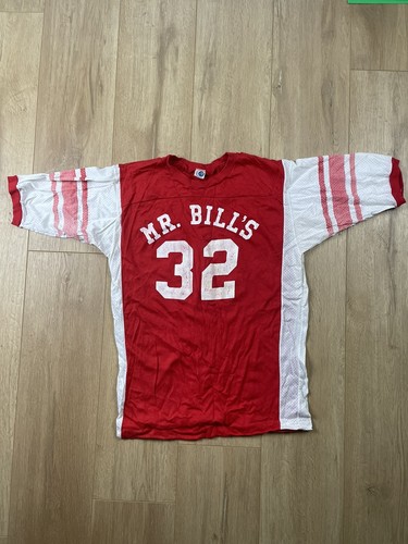 Vintage 70s Mr Bill T shirt jersey style mix XL USA RED RARE SNL famous ...