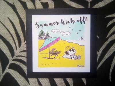 Peanuts ♡ Summer Kick Off Fridge Magnet...Snoopy & Woodstock 3.5x3.5 ...