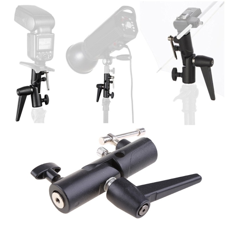Stand Flash Bracket Umbrella Mount Adapter Holder Shoe Tripod H-Shape ...