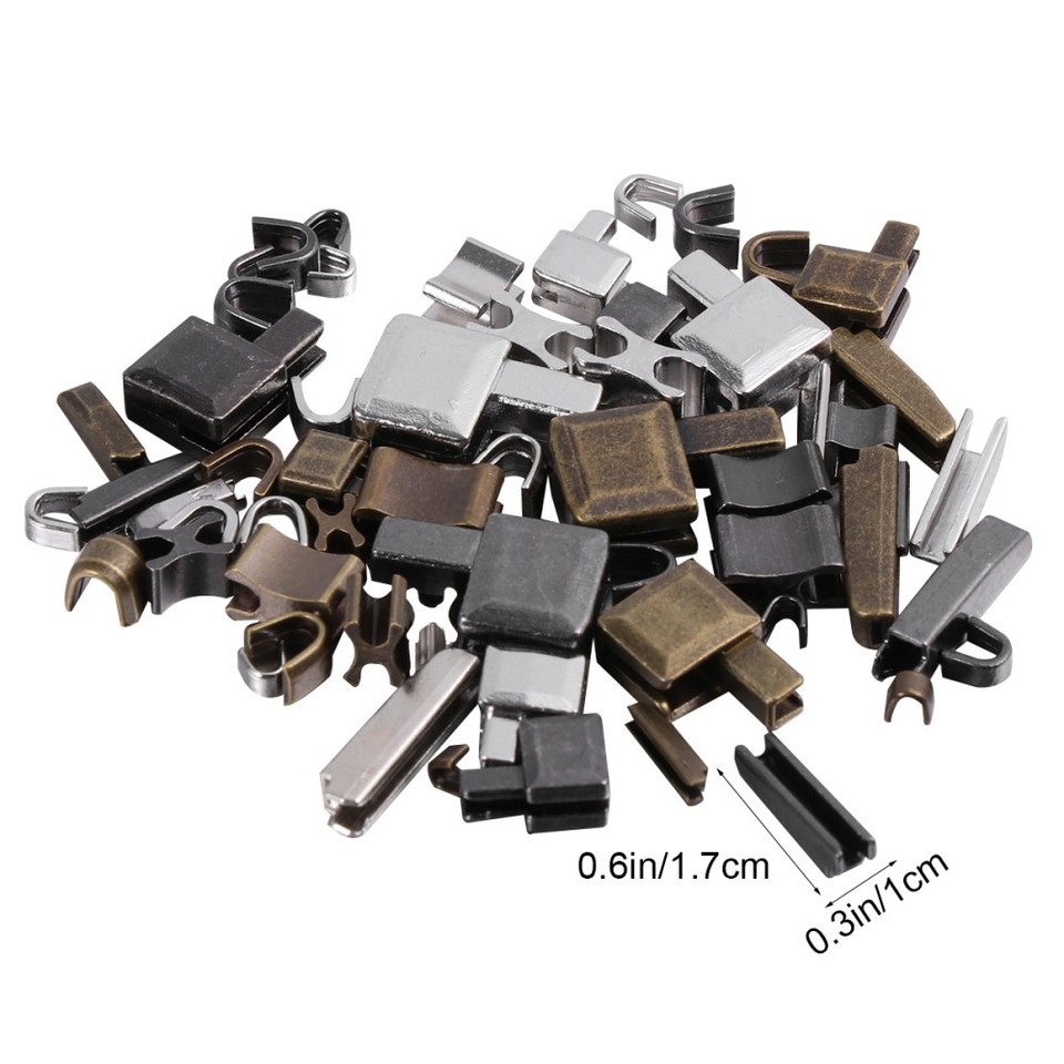 48 Sets Zipper Accessories Stop Plug Bottom Sliders Retainer Insertion ...
