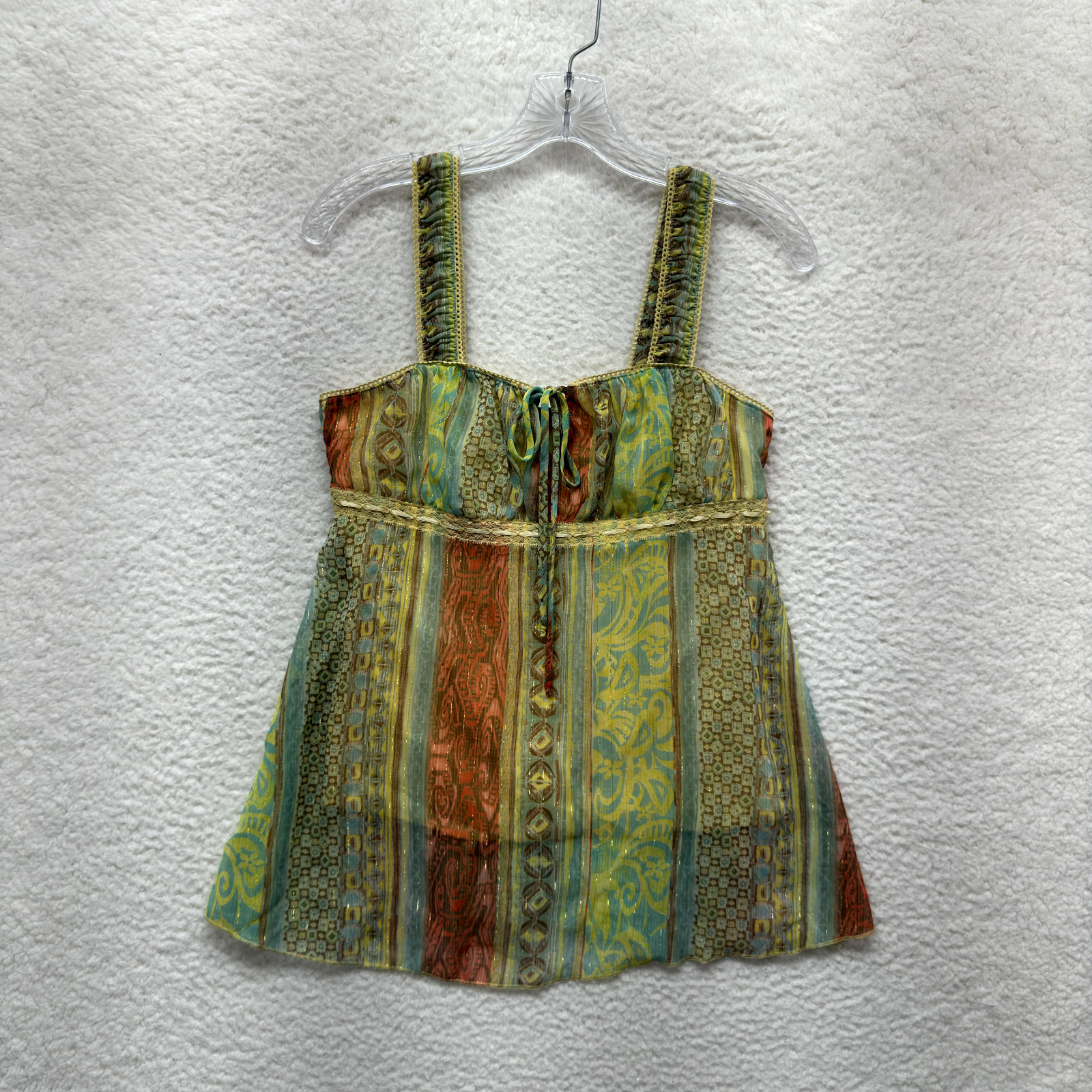 Y2K Vintage Jordache Boho Fairy Grunge Babydoll Top S… - Gem