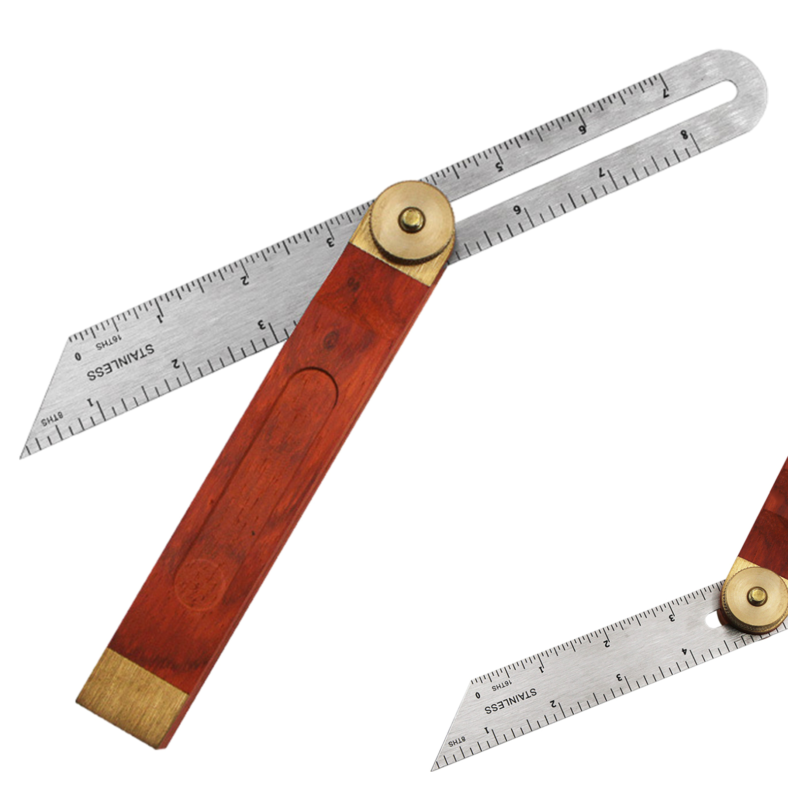 Square Architect Hardwood Handle Blade Ruler Sliding Gauge Stainless ...