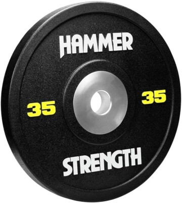 Hammer Strength 35Lb Black Urethane Bumper Plate | eBay