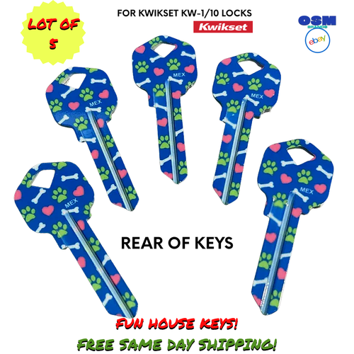 5X BULLDOG Uncut NEW House Key Blank-HOME HOUSE KEYS KWIKSET KW-1 | eBay