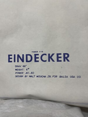 Original BUSA Eindecker ( 3 channel by Walt Moucha ) | eBay