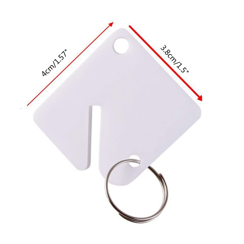 Durable for Key Identify Tags 60x Acrylic for Key Tags with Hook Ring ...