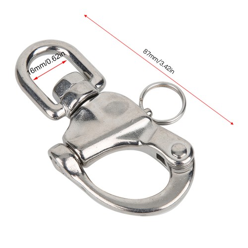 16x87mm Mountaineering Rock Climbing Shackle 316 Stainless Steel ...