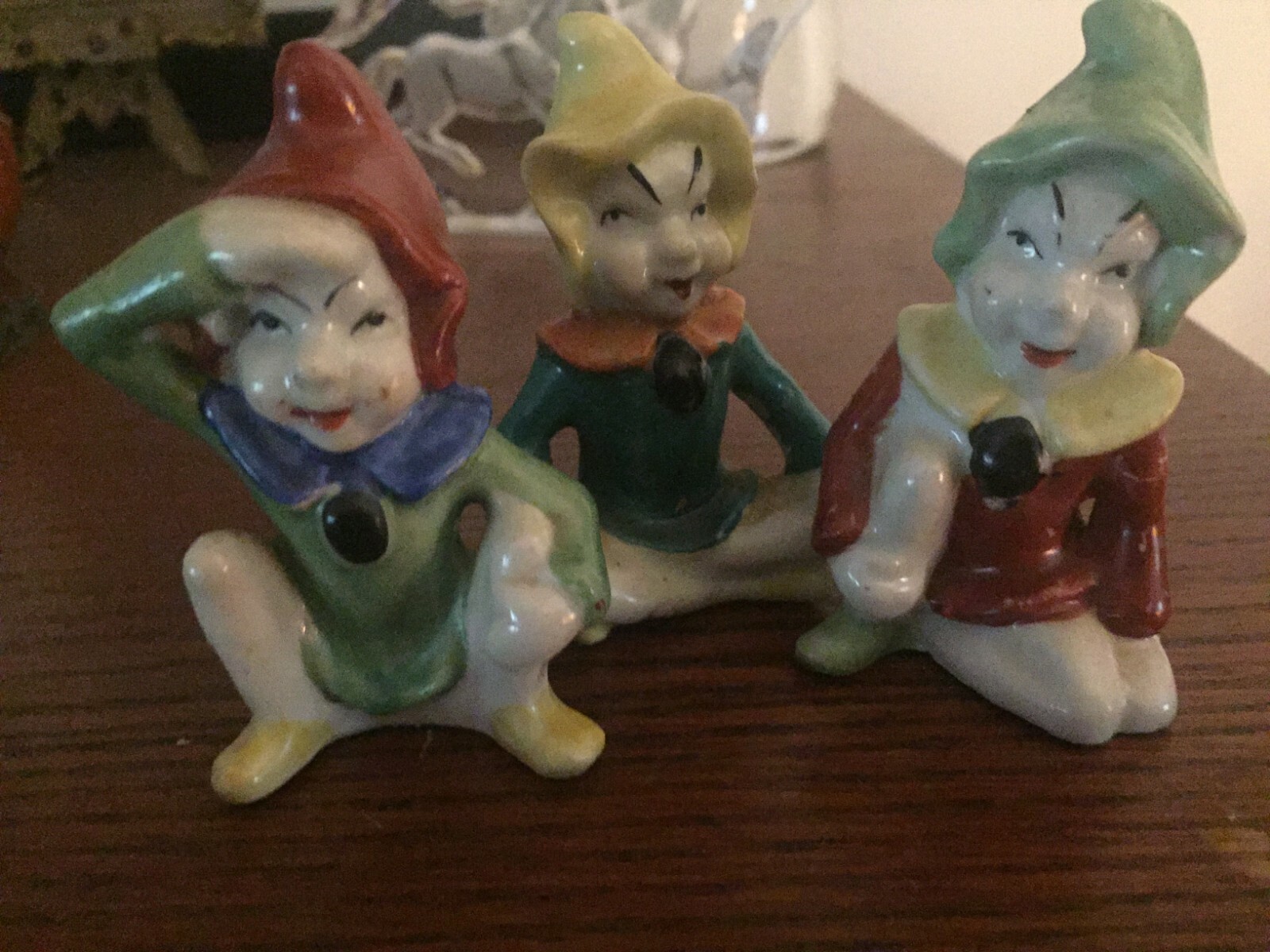 Vintage Set of (3)Jester Figurines Made In Japan porcelain.. | eBay