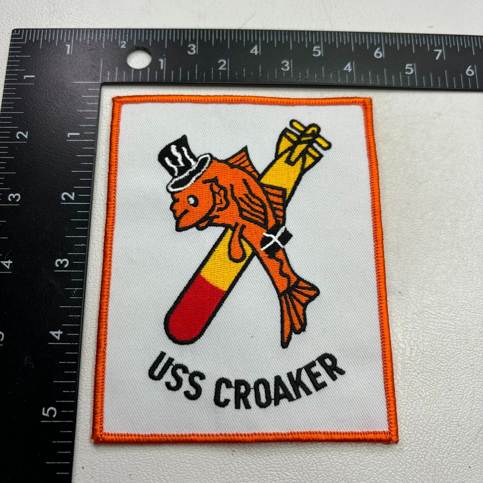 GOLDFISH WITH BOMB US Navy Submarine SS-246 USS CROAKER Patch (military ...