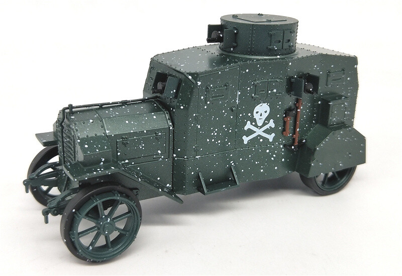 1:43 ATLAS WWI German Ehrhardt EV4 Armored Army Snow Green Tank Model ...