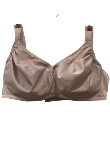 Glamorize Bra 46C 1060 Wireless Wide Padded Straps Geometric Lace ...