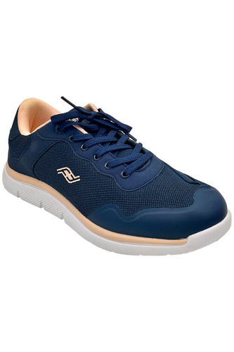 Friendly Shoes Women's Lace-Up Zip-On Sneakers Excursion Navy/peach | eBay