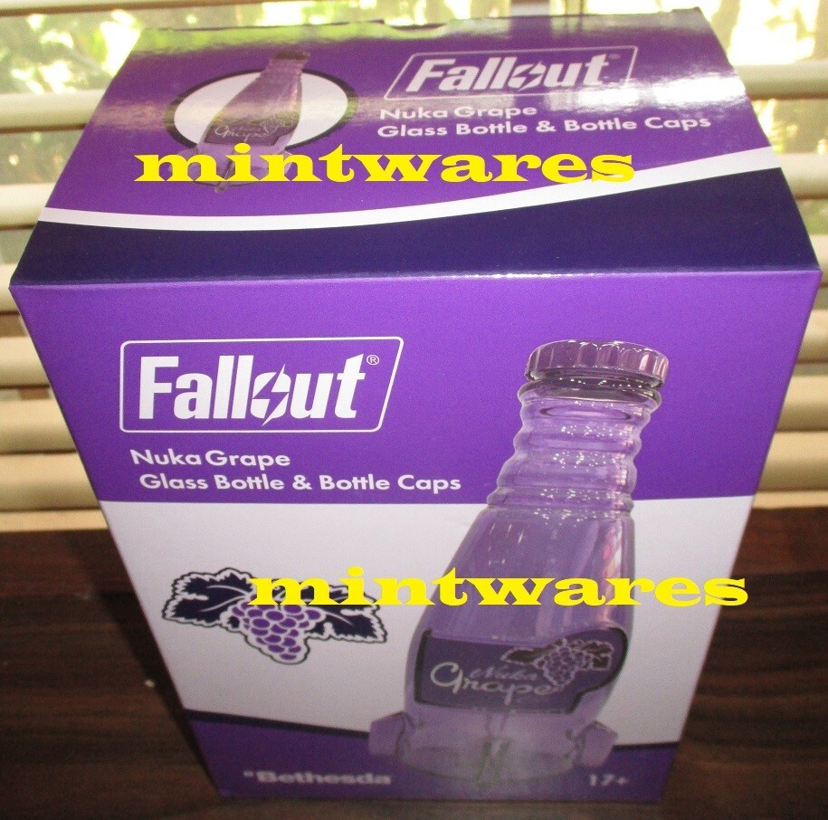 Fallout Nuka Cola Grape Glass Rocket Bottle & 10 Caps Official NEW | eBay