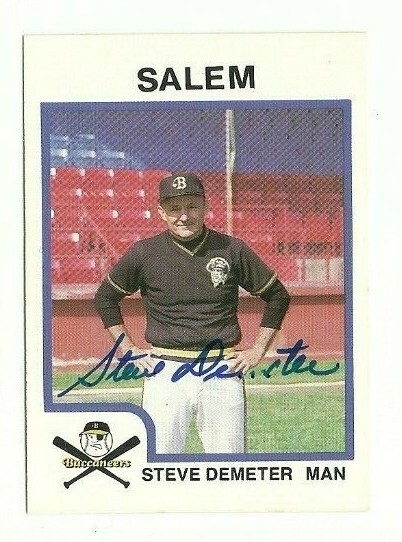 Steve Demeter 1987 ProCards Salem Buccaneers autographed auto signed ...