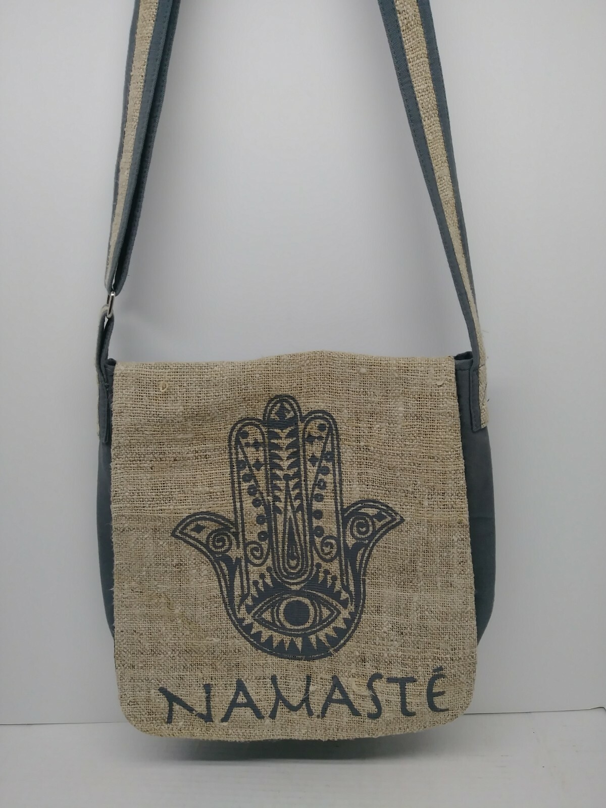 Hemp Blend Hamasa Namaste Messenger Bag-90423 Earthbo… - Gem