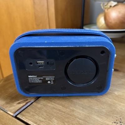 Vivitar SEMPR-IBT6015-BL Blue AM/FM Radio Subwoofer USB Headphone Jack ...
