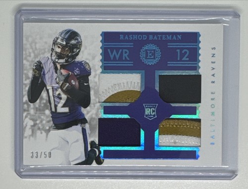 Rashad Bateman (RC) /50 — 2021 Panini Encased Patch/Autograph #RTM-RB ...