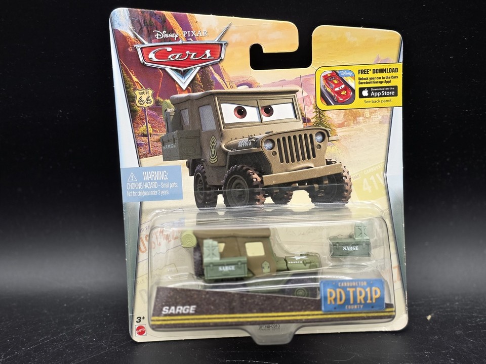 Disney Pixar CARS Road Trip Sarge Rd Trip US Army Jeep 2015 Mattel | eBay