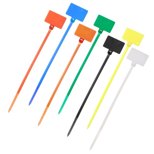 100 Pcs Zip Tie Tags, 4.3 Inch Nylon Cable Marker Tags, Multicolored ...