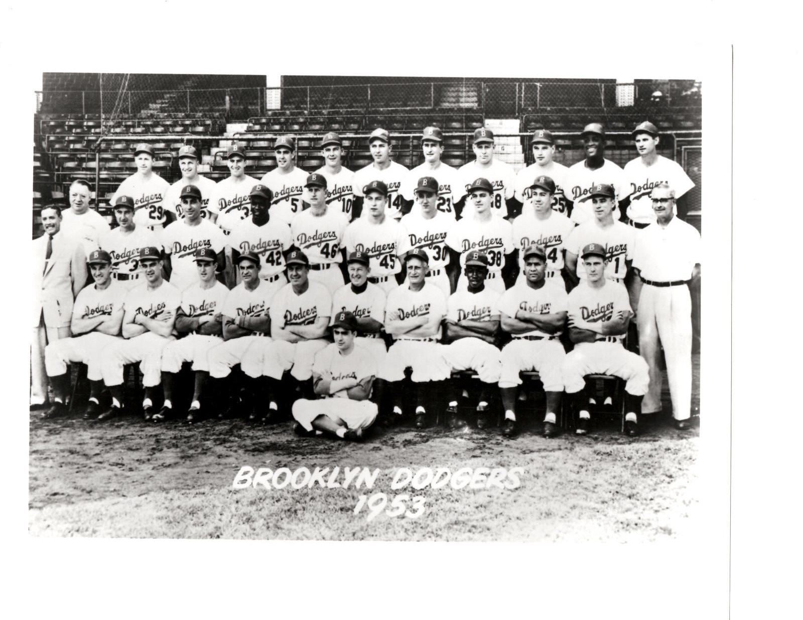 1953 BROOKLYN DODGERS ROOKIE GILLIAM TEAM 8X10 PHOTO BASEBALL USA MLB ...